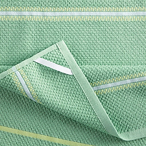 MARTHA STEWART Amber Floral Kitchen Towel Set 4-Pack, Pink/Yellow, 16"x28"