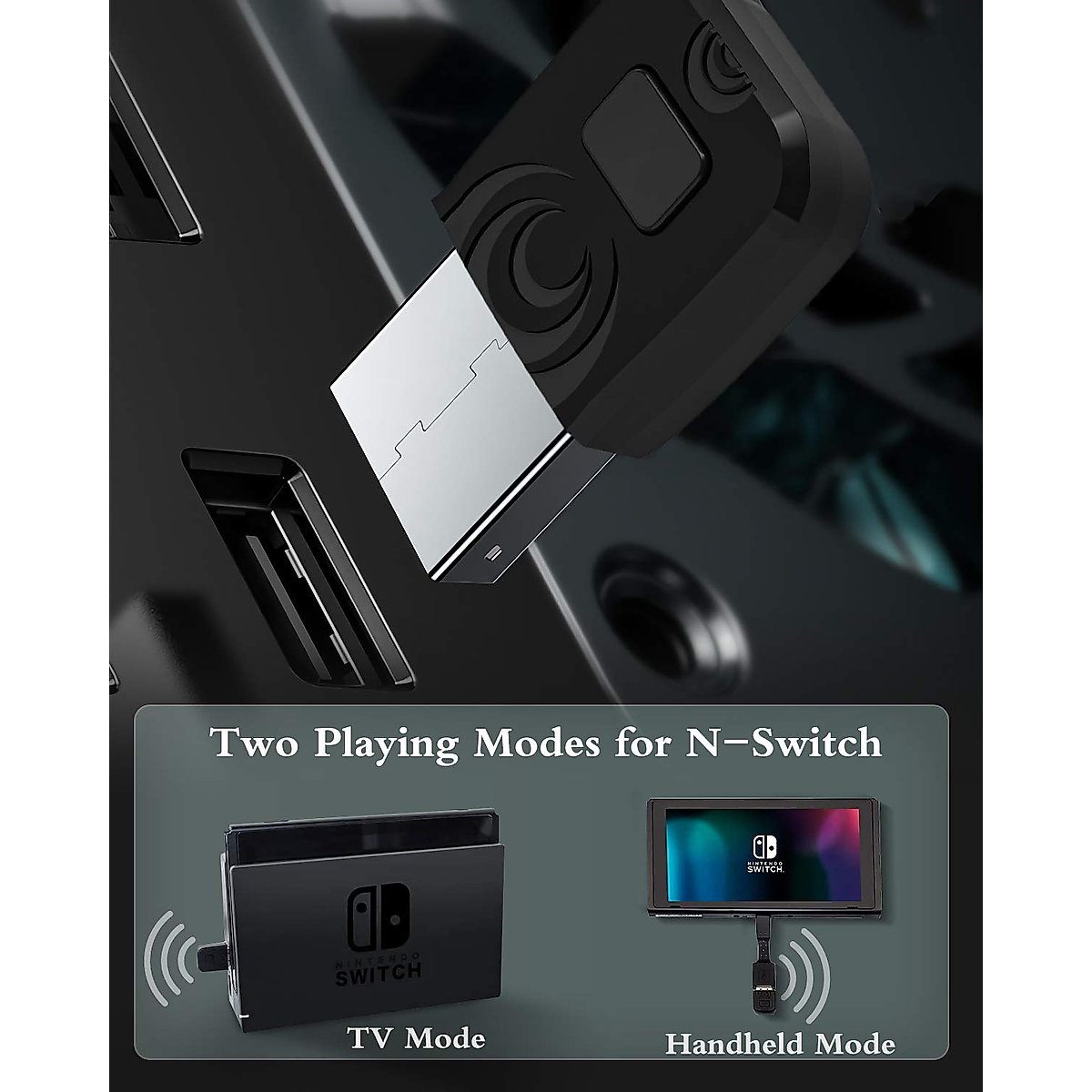 OLCLSS Wireless Audio Adapter for Nintendo Switch/Switch OLED PS4 PS5 PC - Bluetooth Receiver for Airpods, Headset, Speaker (Not for PS4 Gold Headset) - Not Audio Transmitter