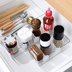 Wsrcxx Adjustable Snap-in Fridge Space Allocator Refrigerator Splitter Refrigerator Dividers Refrigerator Side Door Separator Fridge Space Allocators for Home Kitchen Supplies