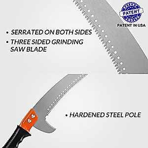 Walensee Pole Saws for Tree Trimming 14 FT Lightweight Manual Stainless Steel Extension High Pole Pruning Pole Saw with Blade for Trimmer Branches Pole Cutter Pole Pruner at Forestry Yard Garden Patio