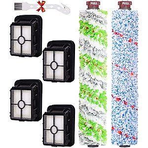 for Bissell CrossWave Pet Pro 2306A CrossWave 1785 Series Replacement Parts 1 Pack 2460+1 Pack 1868 Multi-Surface Pet Pro Cleaner Brush Rolls Tangle-Free+4 Pack 1866 Vacuum Filter Part 1613568 1608684