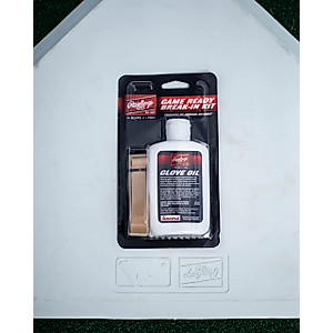 Rawlings | GAME READY Glove Break-In Kit | Baseball/Softball | Includes Break-In Formula, Applicator Cloth, & Rubber Band