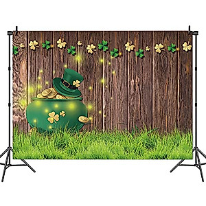 Happy St Patrick's Day Photography Backdrops 5x3ft Vinyl Lucky Irish Shamrock Board Baby Shower Birthday Party Photo Background