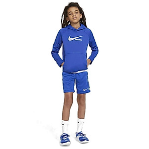 Nike Kids Boy's Therma GFX Pullover Hoodie (Little Kids/Big Kids) Game Royal/White SM (8 Big Kids)