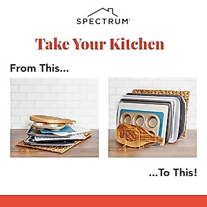 Spectrum Dish Drying Rack for Kitchen Counter, Euro Kitchen Organizer (Industrial Gray) - Space-Saving Dish Rack Holder - Dish Drainer for Pots & Pans, Plates, Cutting Boards, Serving Trays & Lids