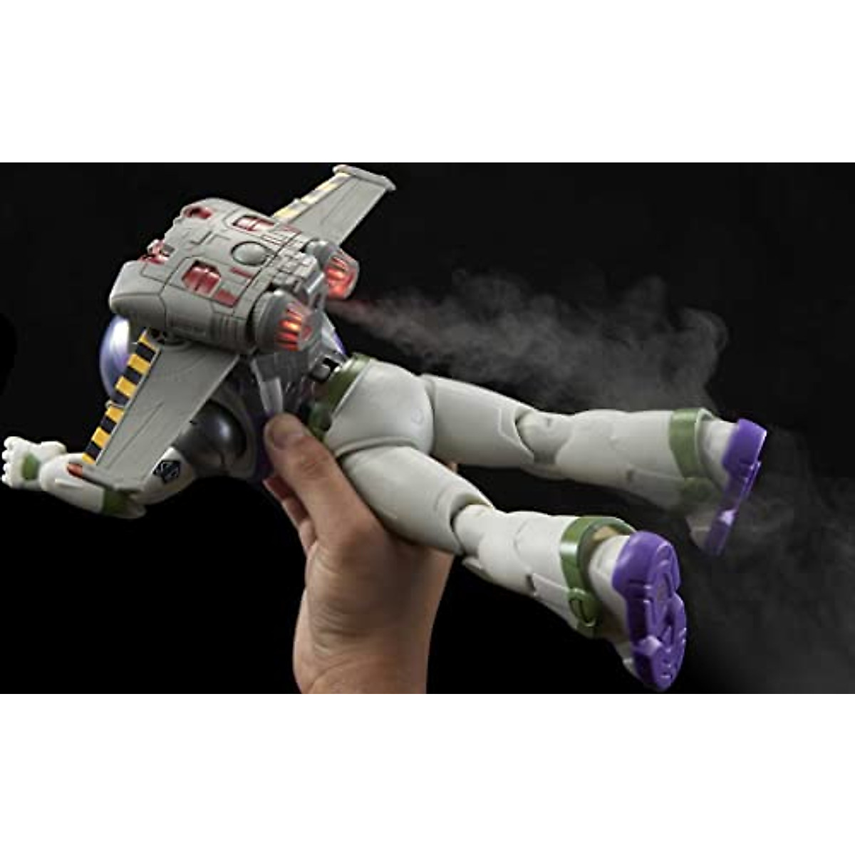 Disney and Pixar Lightyear 12-in Action Figure with Vapor Effect & Sounds, Buzz Lightyear Jetpack Liftoff Toy