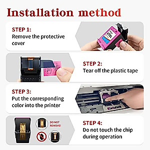 67xl 67 Ink Cartridges Black Combo Pack Replacement for HP Ink 67 67xl Black Ink Cartridge for HP Envy 6052 6055 6055e 6075 Pro 6452 6455 6458 DeskJet 1255 2732 2752 2755 DeskJet Plus 4100 4152