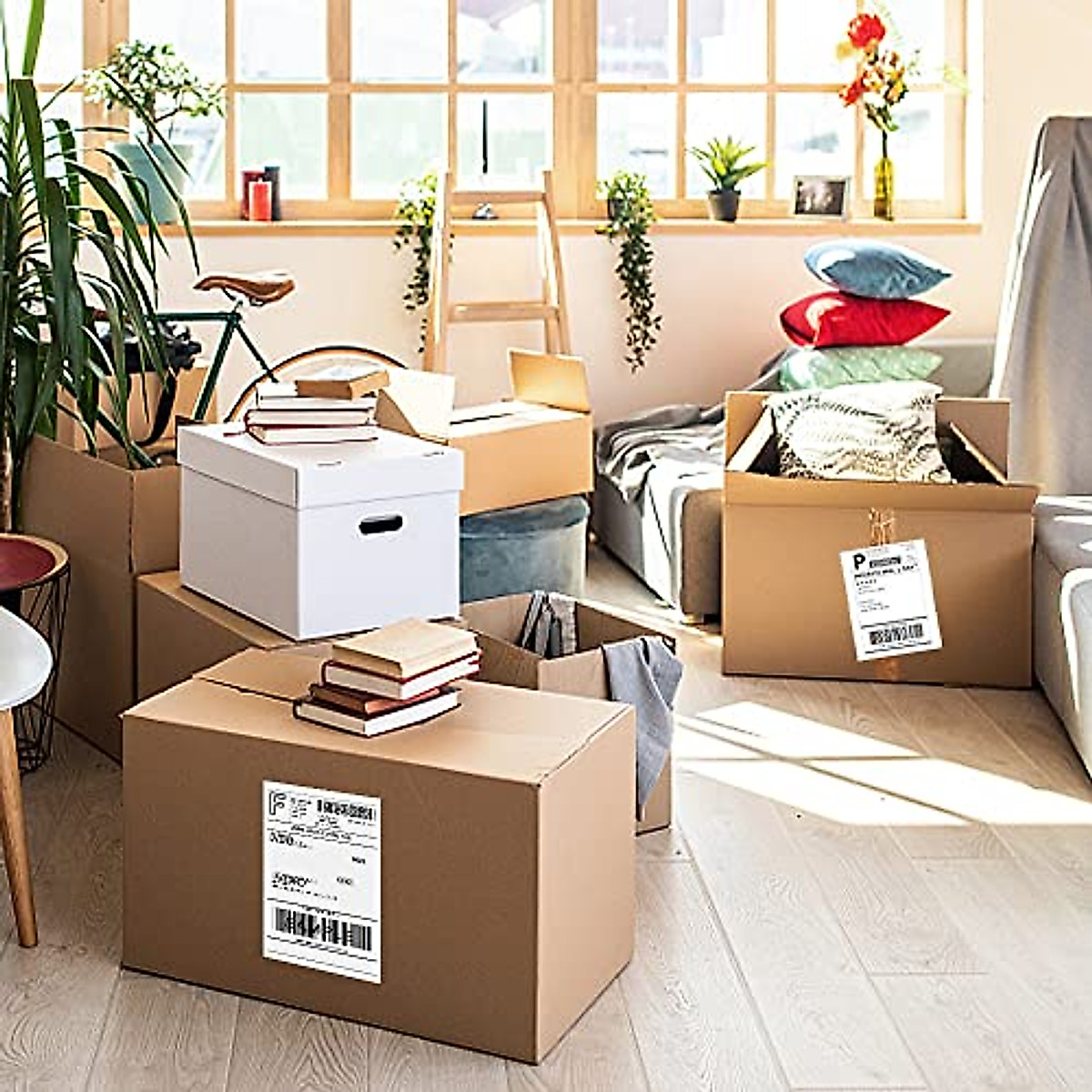 4x6 Thermal Labels, Muotich Direct Thermal Shipping Label 500 Labels, Perforated Postage Thermal Labels for MUNBYN, MFLABEL, Rollo, Zebra, NefLaca- Commercial Grade