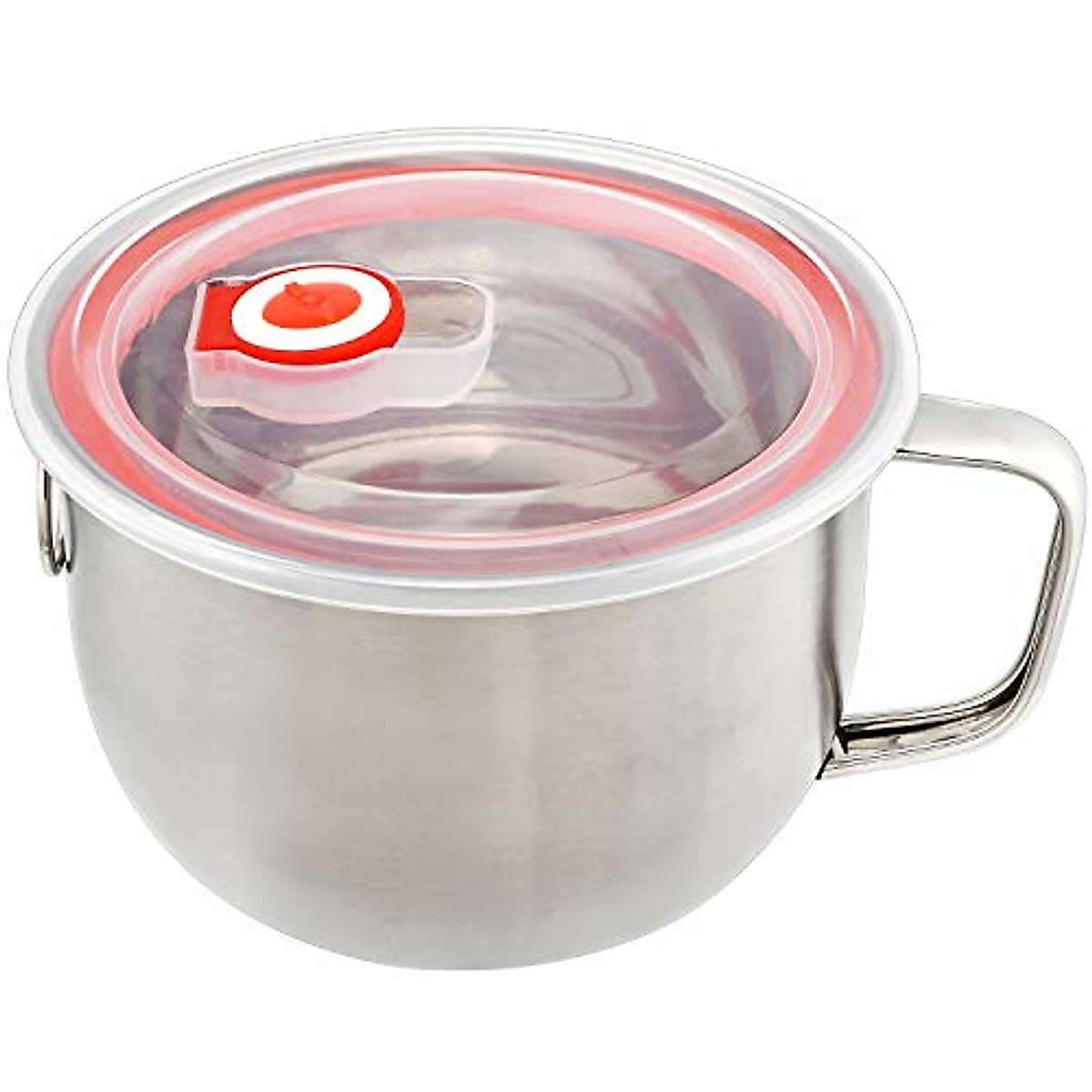 Mirenlife 18/8 Stainless Steel Leak Proof Food Storage Container with Handle and Lid, Snack Bowl, Stainless Steel Bento Lunch Box, Soup Bowl, Noodle Pot, Ramen Cooker, Induction Cooker Directly