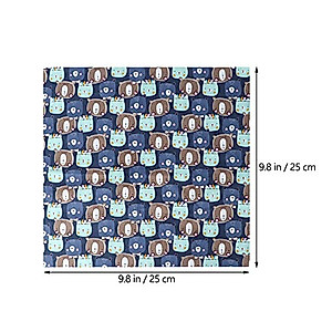 Healifty Quilting Fabric 7Pcs Cotton Fabric Bundle Animal Quilting Sewing Fabric Patchwork Cloths Sheets for DIY Craft Scrapbooking Mouth Cover Purse Bag 25x25cm Embroidery Fabric