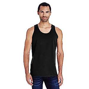 Hanes Mens ComfortWash Garment Dyed Sleeveless Tank Top, L, Black