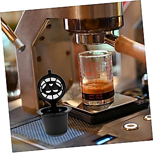 PRETYZOOM Coffee Filter Cup Coffee Espresso Powder Filter Refillable Tea Filter Espresso Maker Filter Coffee Dripper Strainer Espresso Filter Basket Coffee Supplies Black Stainless Steel