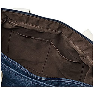 KANGOL(カンゴール) Thick Cotton Canvas 2-Way Shoulder Mother's Bag Boat Large, Navy/Denim