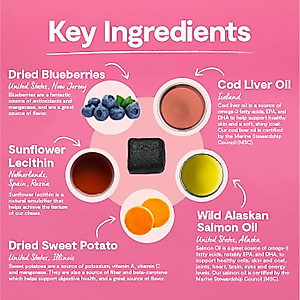 Open Farm Skin & Coat Chews, Dog Supplement, Dog Vitamins, Supports a Soft and Shiny Coat Using Traceable and Vet-Approved Ingredients, 12.7 oz, 90 Count