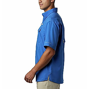 Columbia Men's Standard Low Drag Offshore SS Shirt, Vivid Blue, X-Small