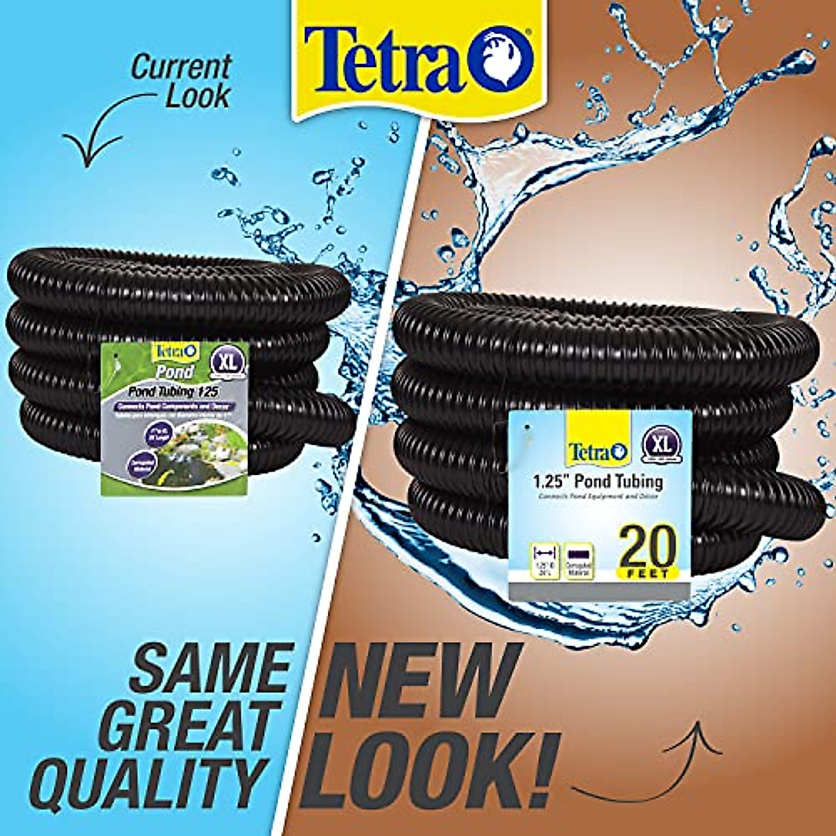 TetraPond Pond Tubing, 1.25-Inch Inner Diameter, 20-Feet Length, Black