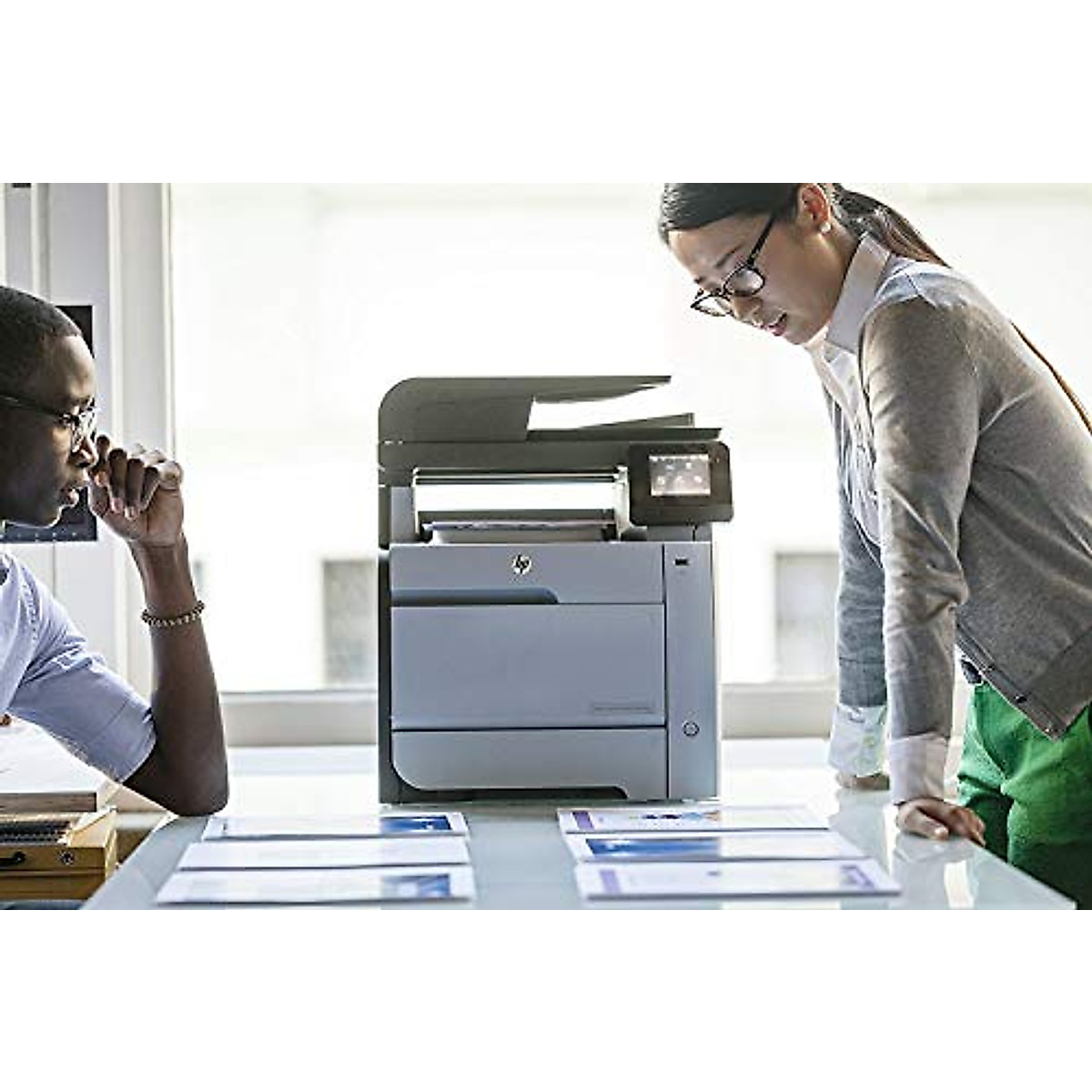 HP M476dw Wireless Color Laser Multifunction Printer with Scanner, Copier, Fax, Amazon Dash Replenishment Ready (Discontinued by Manufacturer), (CF387A) (Certified Refurbished)