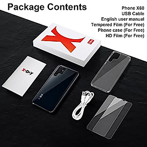 Xgody Unlocked Cell Phone X60, 6.0 Inch Android 9.0 OS Smartphone, 2022 New 4G Dual SIM Standby Cheap Cell Phones, 3000mAh Massive Battery Dual 5MP Camera Android Phone with Face Recognition (Black)