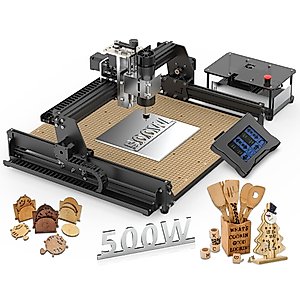 500W CNC Router Machine, MYSWEETY 4540 CNC Wood Router 3 Axis Metal Milling Machine for Engraving Carving Wood Acrylic MDF PCB Plastic, Working Area: 430 * 390 * 90mm(16.9 * 15.4 * 3.5inch)
