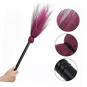 GRADENEVE Halloween Broom Halloween Costume Party Supplies Pot Accessoire Indoor Broom Garden Broom Witch Costume Miracle Broom Witch Broomstickbroom Handles Cosplay Broomstick for Mesh Rosy