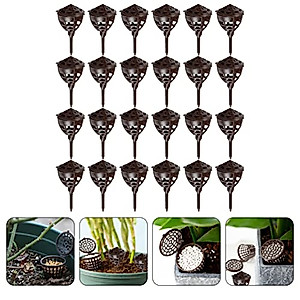 Yardwe 100pcs Boxes Jade Fertilizer Box Plant Flower Fertilizer Basket Gardening Fertilizer Container Containers with Lids Orchard Fertilizer Basket Mini Pots Bonsai Accessories Plastic