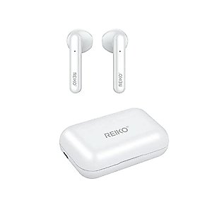TWS Wireless Bluetooth 5.0 Earbuds with Charging Case for Samsung Galaxy A32 5G in-Ear Earphones Headset with Mic and Touch Control - White