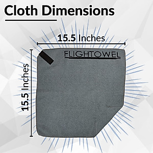 FlighTowel Disc Golf Towel | Warm-up Towel for Disc Golf | Microfiber Cloth with Innova Destroyer Fob | Prevent Injuries and Gain Strength (Colors Will Vary) (Left-Handed)