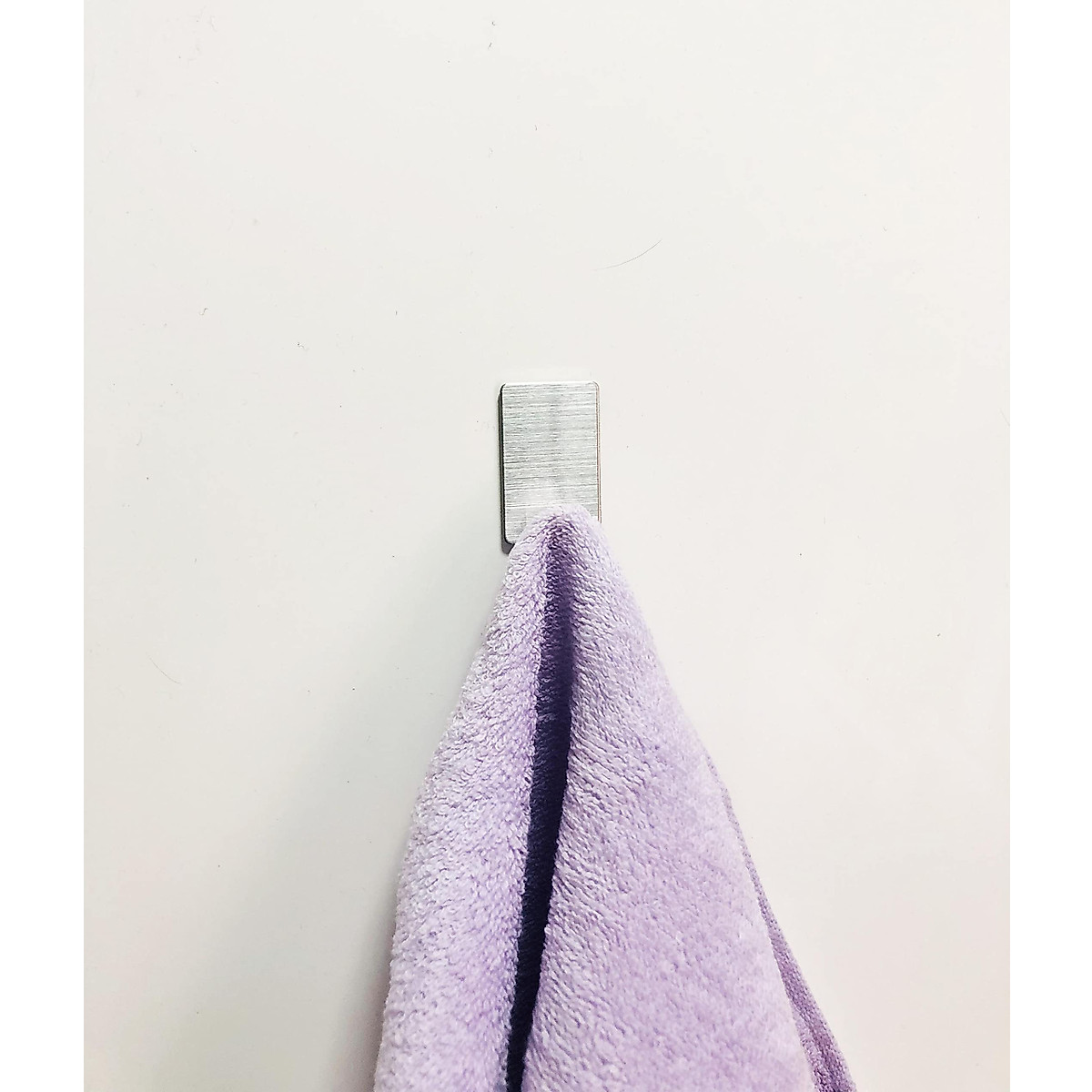 24 Pcs Heavy Duty Adhesive Hooks, Wall Adhesive Hooks, Stainless Steel Hooks for Home, Bathroom, Kitchen, Office, Living Room