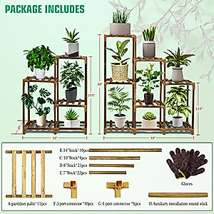 AWLYLNLL Wood Plant Stand Indoor for Living Room,Mutilple Plants Tiered Plant Shelf Outdoor Garden Decor , Ladder Plant Holder Table Plant Pot Stand for Window Balcony Home Decor