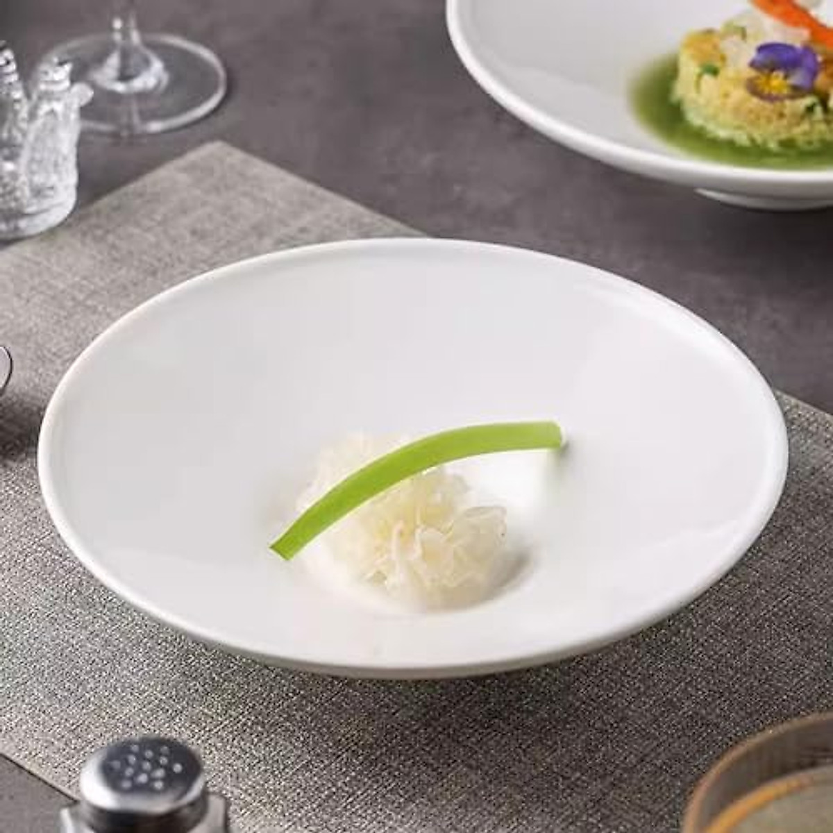 Dinner Plates Set Cold Dish Plate, Commercial Dish Plate Hotel Club Exquisite Tableware Deep Plate Creative Soup Plate Kitchen Salad Bowl (Size : Medium)