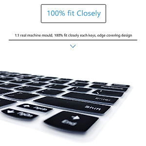 MUBUY Keyboard Cover for Lenovo Flex 14 14" |Yoga C940 C930 920 13.9" |Yoga 720 720S 730 13.3" | Yoga 720 12.5" |Yoga C740 14"|Ideapad 720s 13" 14"-Black