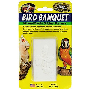 Zoo Med Mineral Block Original Formula Banquet Bird Food, 5-Ounce