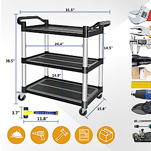 MAYNIYJK Collapsible Rolling Crate with Wheels, Foldable Utility Cart, Folding Portable Rolling Crate with Wheels, Collapsible Cart Storage Box with Telescoping Handle for Shopping Teacher Use