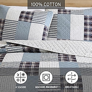 Eddie Bauer - Queen Quilt Set, Reversible Cotton Bedding with Matching Shams, Home Decor for All Seasons (Camano Island Plum, Queen)