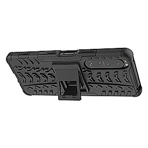 IMIRST Phone Case Sony Xperia 1 III Case Heavy Duty Shockproof Military Grade Dual Layer Hard Slim PC Hybrid Kickstand Protective Cover for Sony Xperia 1 III Hyun (Black) JX