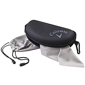 Callaway Men's Atlas Golf Sunglasses, Black with Blue Lens