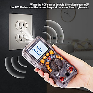 Mastfuyi Digital Multimeter, Multi Tester with NCV Non-Contact Voltage Detection, Battery Tester, Auto-Ranging Tests, True RMS 1999 Counts, AC/DC Current, AC/DC Voltage, Resistance, Continuity, Diode
