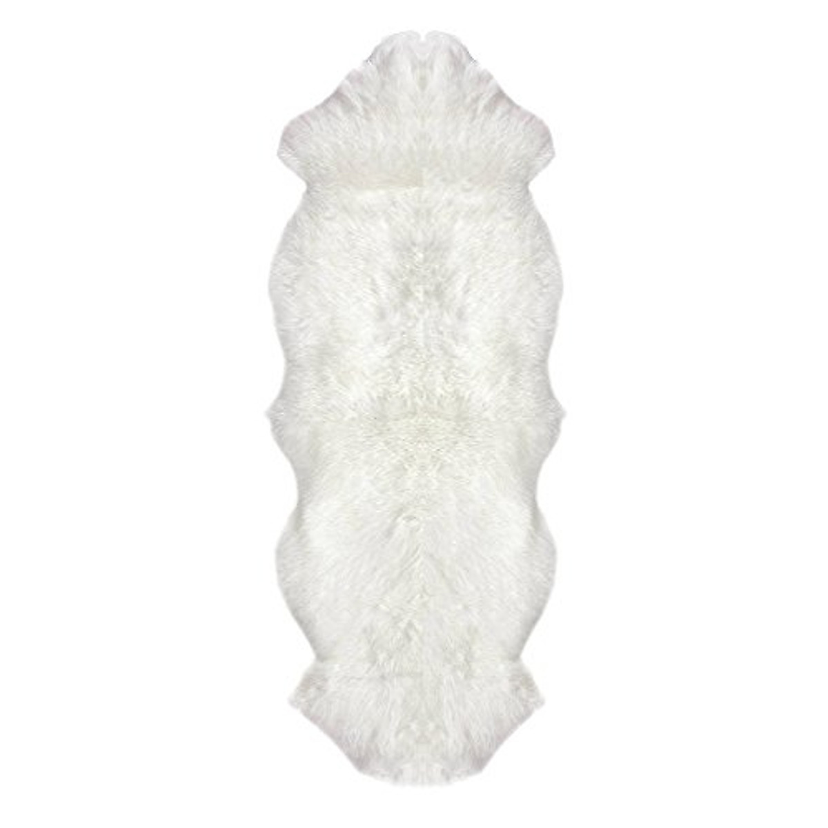 nuLOOM Sheepskin Natural Double Pelt Shag Accent Rug, 1' 10" x 5' 7", Natural