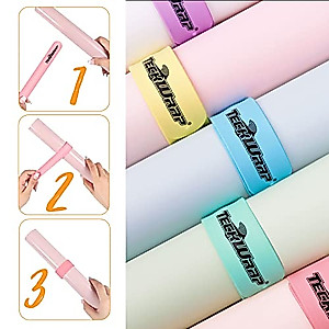 TECKWRAP Vinyl Roll Holder Craft Vinyl Storage Organizer - Silicone Slap Bracelets For Kids 6 Pcs/Set Slap Bands Wristband for School Party Home Decor DIY Adhesive Vinyl HTV Iron-on Wallpaper