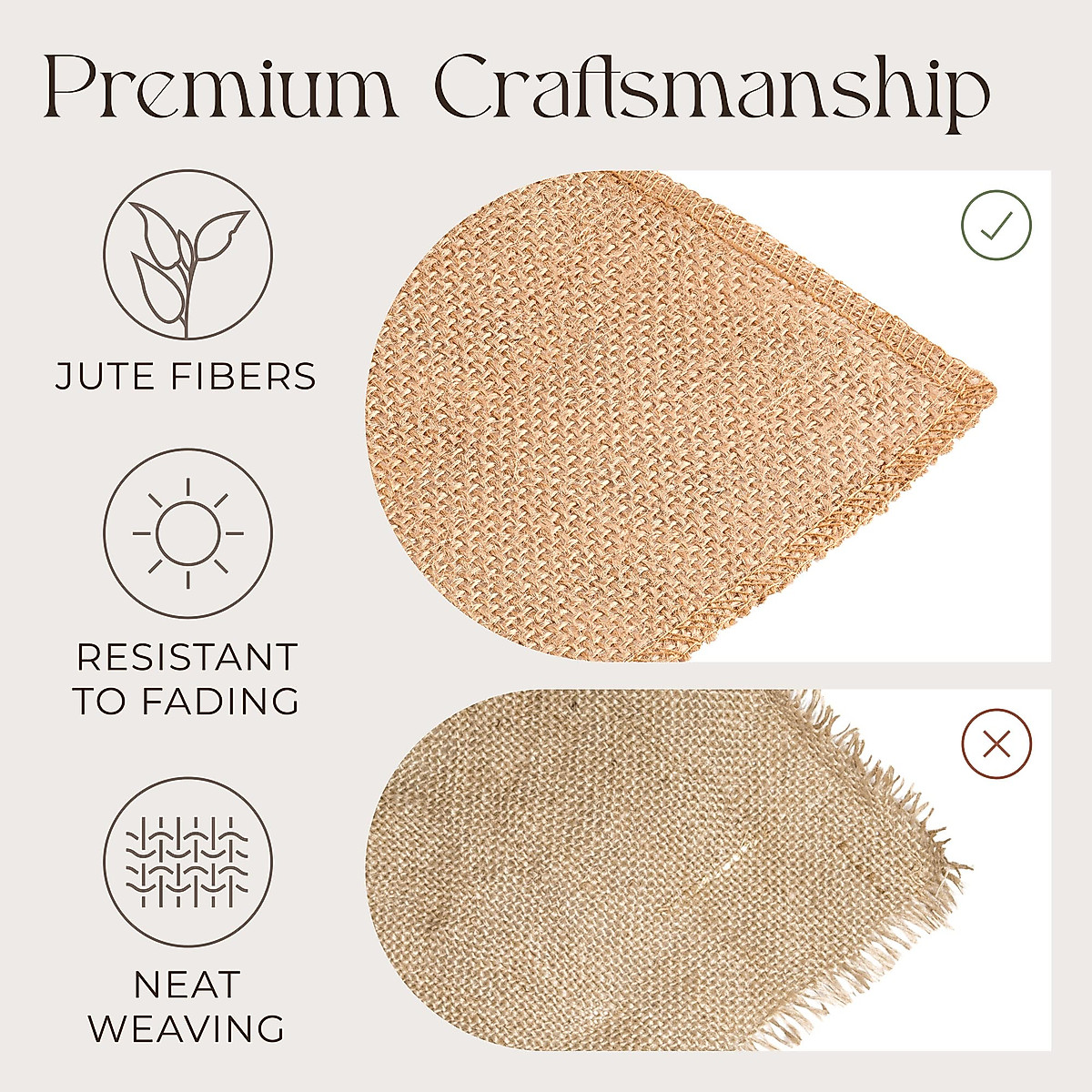 Designer Burlap Table Runner - For Farmhouse-Style Dining Room - Woven Jute Fabric Placemats or Centerpieces - Rustic Home Decor for Coffee, Tea, & Outdoor Tables - Long Roll, 12 Inches x 10 Yards