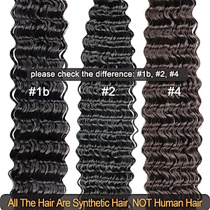 BATISI Ocean Wave Crochet Hair 30 Inch 1 Pack 1b Natural Black Deep Wave Crochet Hair Wavy Braiding Hair Curly Crochet Hair For Black Women