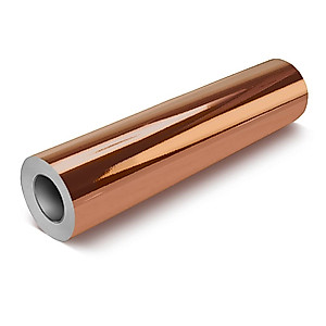 VViViD Chrome Rose Gold Gloss DECO65 Permanent Adhesive Craft Vinyl Roll for Cricut, Silhouette & Cameo (7ft x 1ft Roll)