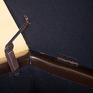 DECO DE VILLE Storage Ottoman, 51 Inch Storage Bench, PU Leather Ottoman Bench for Living Room, Bedroom and Entryway,Brown