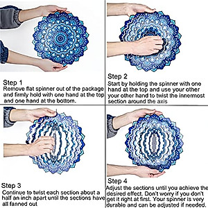 FENDISI Stainless Steel Wind Spinner- 3D Indoor Outdoor Garden Decoration Crafts Ornaments