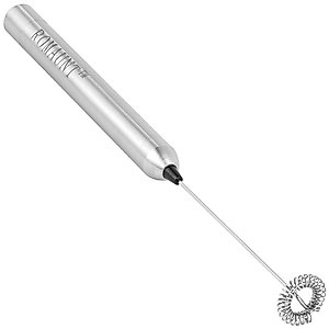 Handheld Milk Frother, ROMAUNT Battery Operated Electric HandHeld Portable Mini Mixer Machine Foam Coffee Maker for Latte Cappuccino Milk Foamer 304 Stainless Steel Whisk