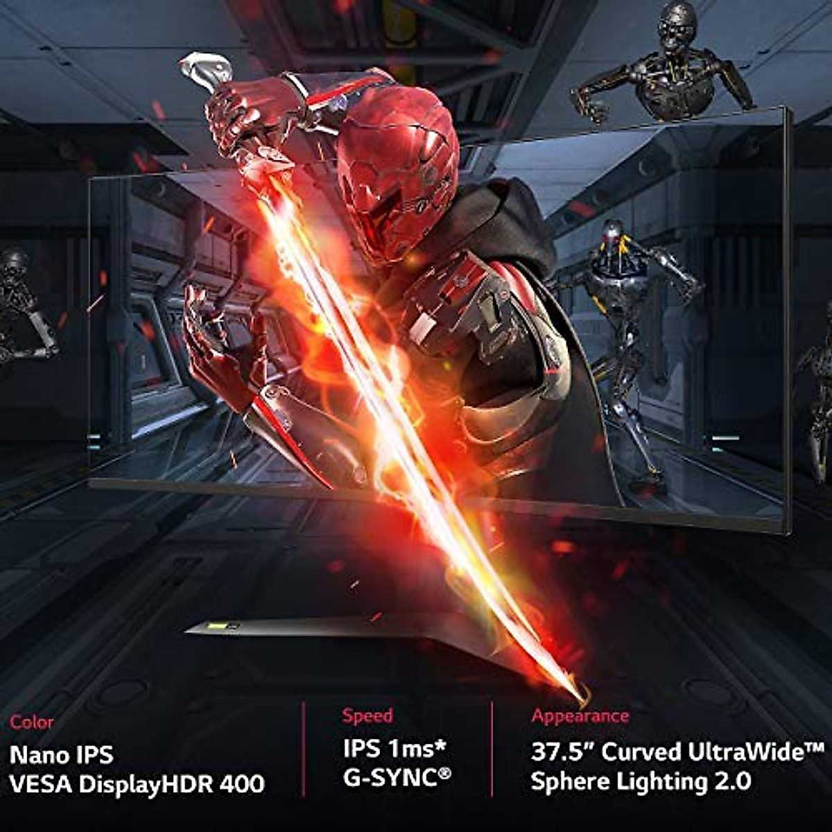 LG 38GL950G 38 inch Ultragear Nano IPS 1ms Curved Gaming Monitor with 144HZ Refresh Rate and NVIDIA G-SYNC