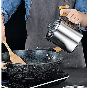 Bacon Grease Container with Strainer 1.25 L / 42 oz Strong SUS 304 Food-grade Stainless Steel Cooking Oil Keeper with Lid and Easy-Grip Handle Suitable for Storing Frying Oil and Cooking Grease