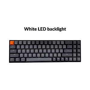 Keychron K14 70% Layout 72 Keys Hot-Swappable Bluetooth Wireless/USB Wired Mechanical Gaming Keyboard with Gateron G Pro Blue Switch/Multitasking/White LED Backlight Computer Keyboard for Mac Windows