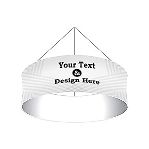 BannerBuzz Sky Tube Hanging Banners, 230 GSM Polyester Fabric, Anodized Coated Aluminium with Bungee Poles, Curved Poles, and Inbuilt Pushlock Pins (Print with Hardware,8' X 2')