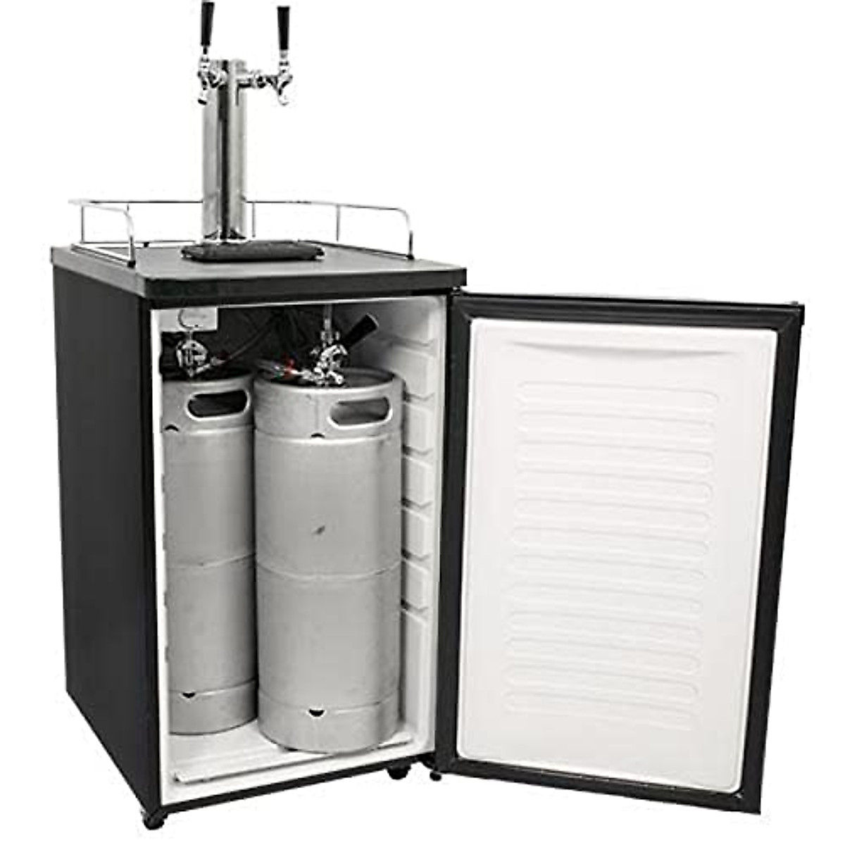 EdgeStar KC2000SSTWIN Full Size Stainless Steel Dual Tap Kegerator & Draft Beer Dispenser - Stainless Steel